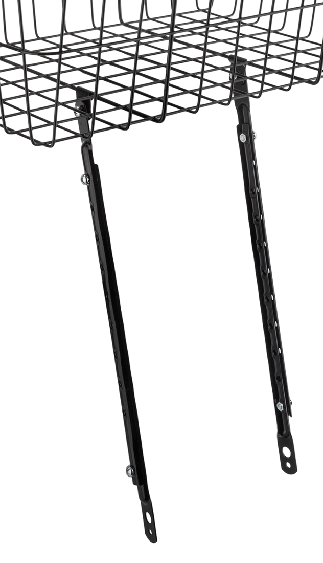 Basket Front Mount, Steel Black, Multi-Fit 18" X 13" X 6"